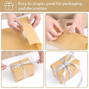 Koogel 120 Sheets Kraft Tissue Paper Bulk, Tissue Paper Gift Wrapping 14 x 20 Inch Brown Rustic Art Paper for DIY Project Birthday Holiday Crafts Decor Acid Free