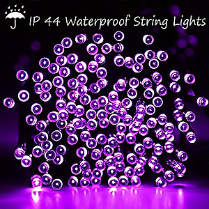 Outdoor Christmas String Lights, 320 LED 35m/115ft Indoor Waterproof 8 Modes Fairy Twinkle Lights End-to-End Plug in, for Christmas Tree Garden Wedding Party Home Patio Lawn Decoration (Purple)