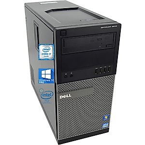 Dell Optiplex 7010 Tower Desktop Computer, Intel i7-3770 Upto 3.9GHz, HD Graphics 4000 4K Support, 16GB RAM, 256GB SSD, DisplayPort, HDMI, DVD, AC Wi-Fi, Bluetooth - Windows 10 Pro (RENEWED)
