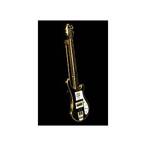 Pin Rickenbacker Bass Black W White Pickguard Pin Harmony Collection