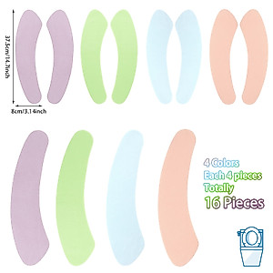 8 Pairs Bathroom Warmer Toilet Seat Cover Pads Washable and Reusable Toilet Seat Cushion Pad Toilet Seat Warmer Cover Bathroom Upgraded Warmer Cushion for Winter Bathroom Toilet, 4 Colors