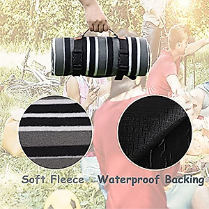 apollo walker Extra Large Picnic Blanket Camping Mat 80x 60 inches with Waterproof Backing for Family Picnic,Concerts,Park,Travel,Grass