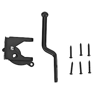 VTOSEN Black Door Locks Hasp Latch - Carbon Steel Security Padlock Clasp for Sheds, Closets, Lockers - Wood Fence Gate Latch, Door Hinge, Garden Door Lock