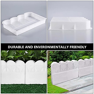GANAZONO Cement Molds Fence Plastic Mold Concrete Brick Outdoor Cement Mould