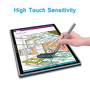 Adeway Microsoft Surface Book 2/1 Screen Protector 13.5 Inch, High Sensivity, Anti Fingerprint, Tempered Glass Screen Protector for Surface Book (2017/2018 Models) (2 Pack)