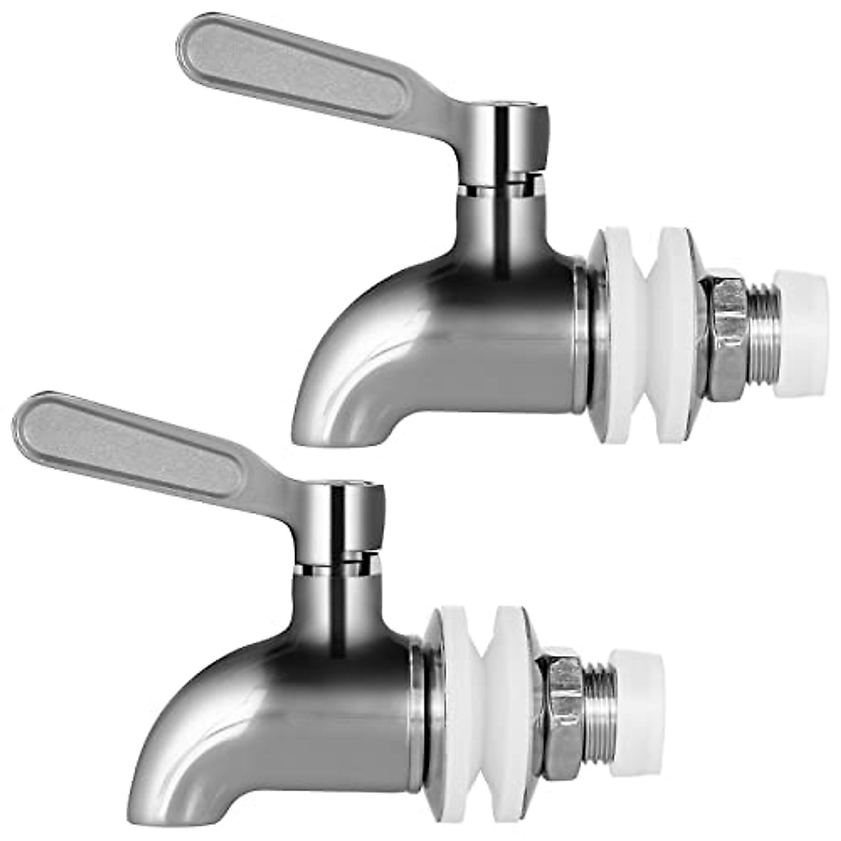 MOLIGOU 2 Pack Beverage Dispenser Replacement Spigot, Stainless Steel Spigot for Drink Dispenser, Water Dispenser Replacement Spout, Fits 5/8 inch Opening
