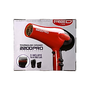 Red by Kiss Tourmaline Ceramic 2200PRO Professional Hair Dryer BD07N