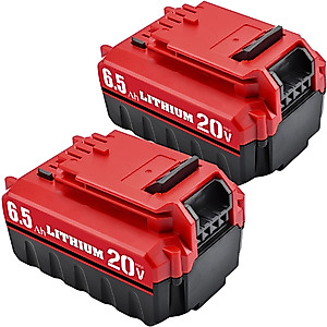 Bonacell 2 Pack 6.5Ah 20V PCC685L Replacement for Porter Cable 20V Battery Compatible with Porter Cable 20V Lithium Battery PCC680L PCC681L PCC682L PCC685L PCC660B PCC790B
