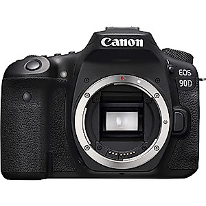 Canon EOS 90D Body DSLR Camera Pro Bundle + Case + Sandisk 128GB Memory Card + Card Reader + Cleaning Kit (International Model) (Renewed)