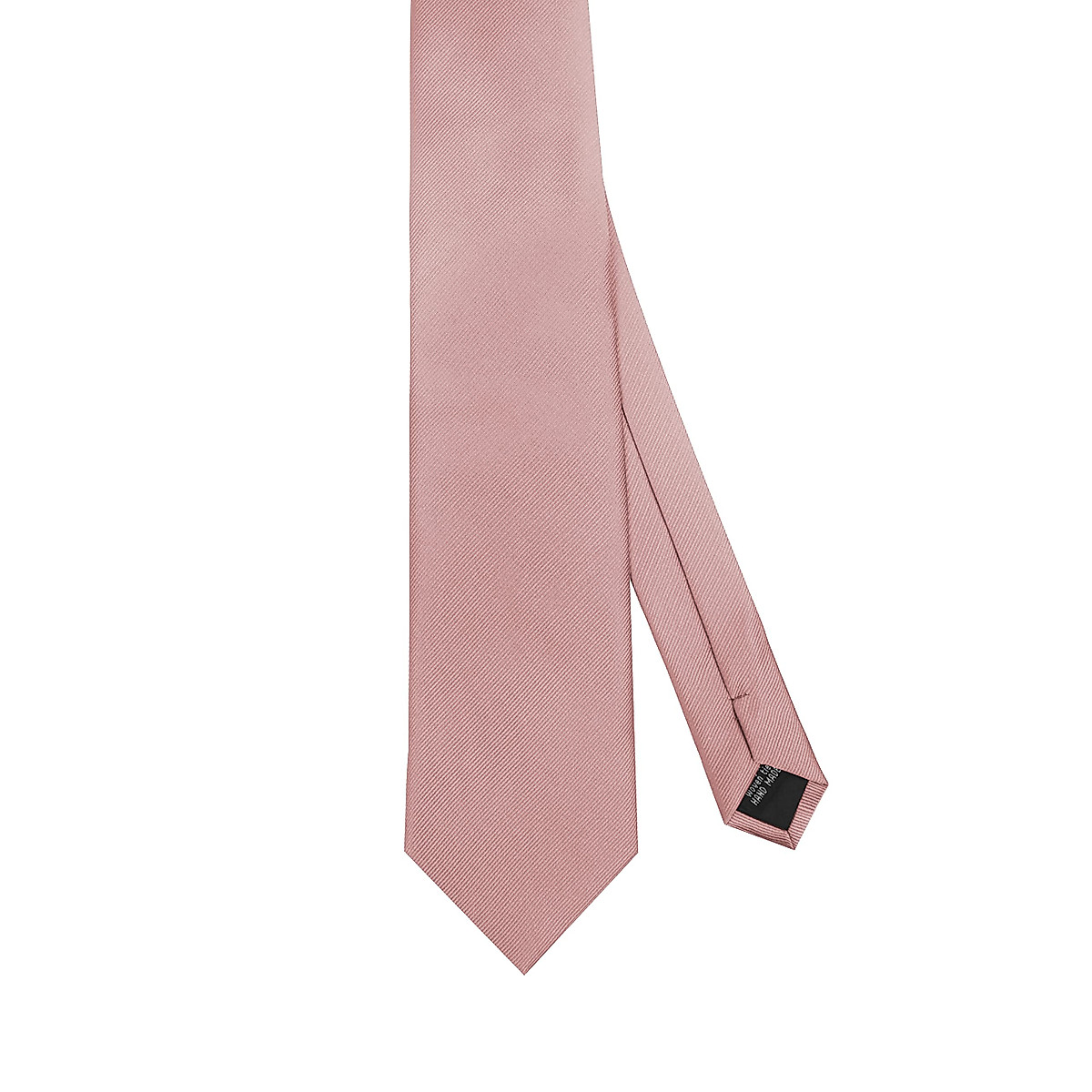 TASTION Mens Dusty Rose Ties for Men Classic Wedding Necktie Solid Light Blush Pink Tie Formal Business Satin Silk Wedding Bridegroom Tie