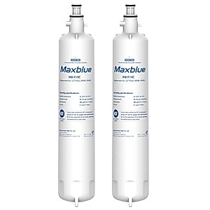 Maxblue Replacement for GE® RPWFE®, RPWF (with CHIP) Refrigerator Water Filter, Compatible with WSG-4, WF277, GFE28GMKES, PFE28KBLTS, GFD28GSLSS, PWE23KSKSS, GYE22HMKES, DFE28JSKSS, 2 Filters