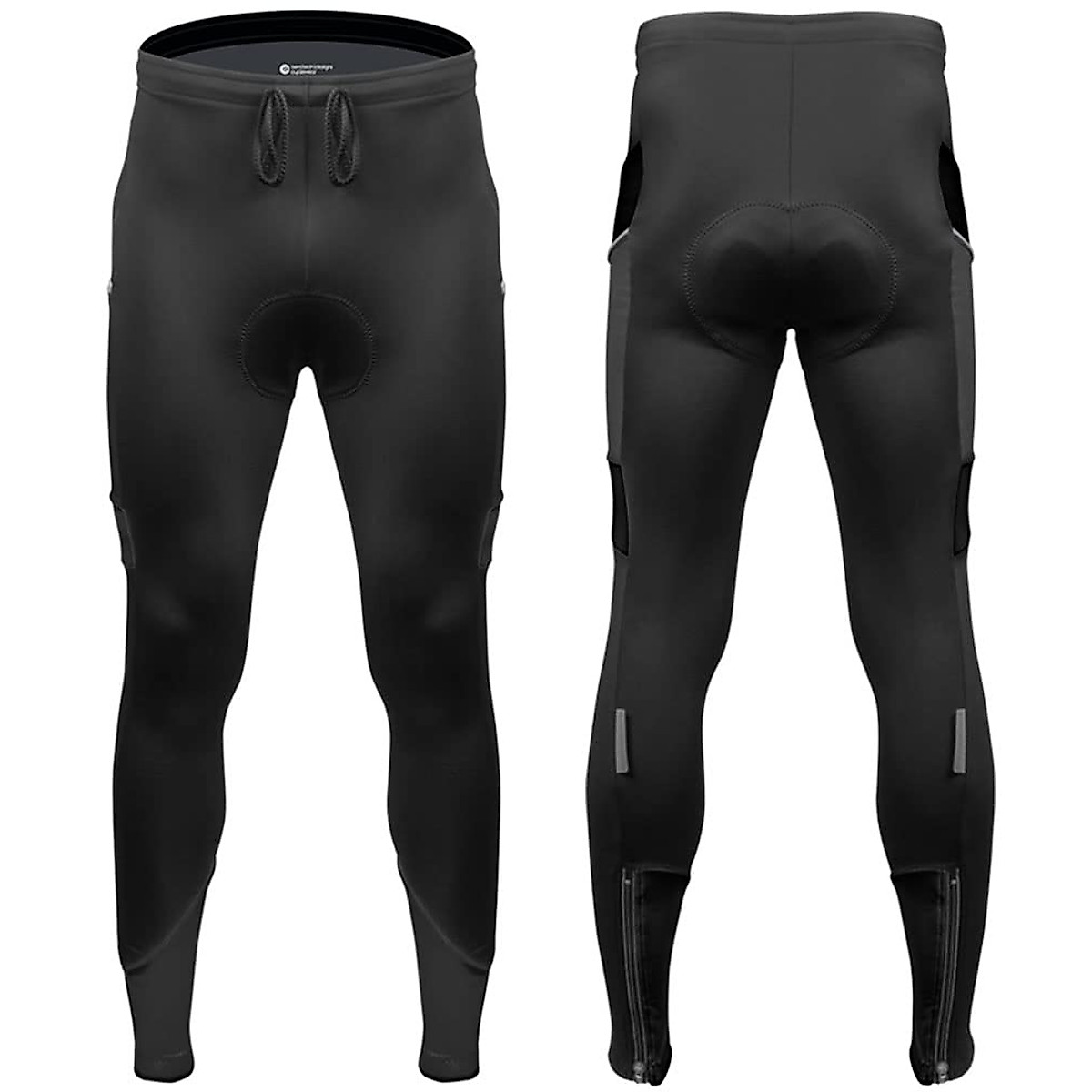 AERO|TECH|DESIGNS | Men's All Day Padded Cycling Tights | Black Accents | X-Large