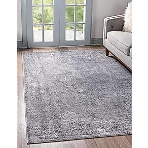 Unique Loom Portland Collection Bohemian Inspired Medallion Tone Design Area Rug, 10 ft x 14 ft, Light Gray/Gray