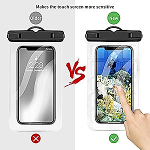 2021 Upgrade Universal Waterproof Phone Case, Pressure Grid Design, More sensitive IPX8 Waterproof Phone Bag, Compatible with iPhone 12 Pro 11 Pro Max XS Max XR X 8 7 Samsung Galaxy up to 7 Inches