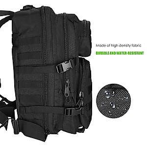 ProCase Tactical Backpack Bag 40L Large 3 Day Military Army Outdoor Assault Pack Rucksacks Carry Bag Backpacks -Black