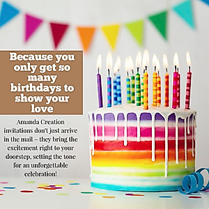 Pizza Party Themed Birthday Party Invitations for Kids, 20 5x7 Fill In Cards with Twenty White Envelopes by AmandaCreation