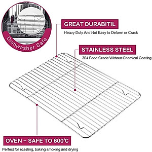 Cooling Racks for Cooking and Baking, 304 Stainless Steel Baking Rack, Multi Use Grid Wire Rack for Kitchen Cooking Roasting Drying Grilling