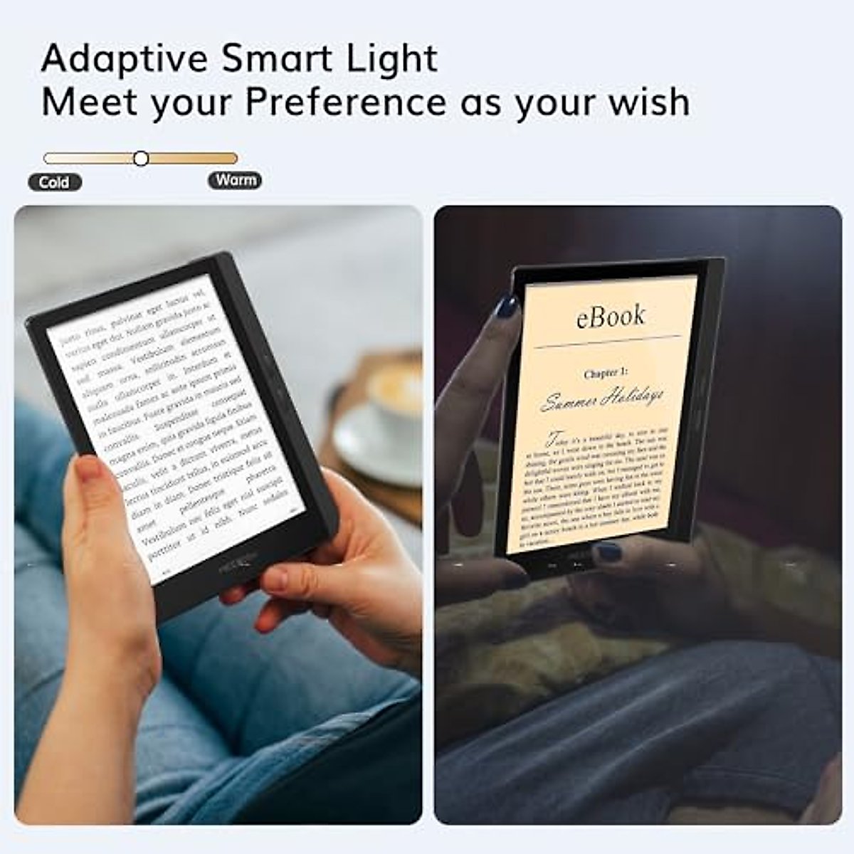 Meebook E-Reader M7 | 6.8' Eink Carta Screen | 300PPI Smart Light | Android 11 | Ouad Core Processor | Out Speaker | Support Google Play Store | 3GB+32GB Storage | Micro-SD Slot | Gray