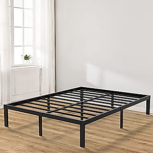 xtfei 14" Queen Bed Frame Heavy Duty Metal Beds Frames with Storage No Box Spring Needed Noise Free Sturdy Steel Slats Support 3500lbs