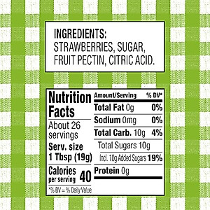 Smucker's Natural Strawberry Fruit Spread, 17.25 Ounce