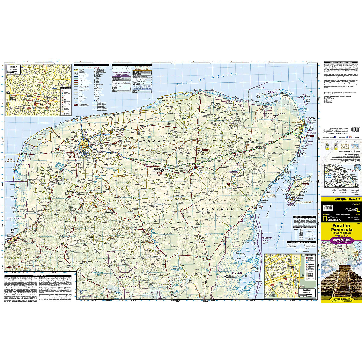 Yucatan Peninsula: Riviera Maya Map [Mexico] (National Geographic Adventure Map, 3105)