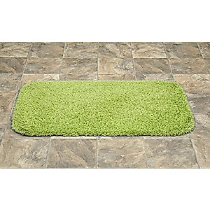 Garland Rug Jazz Shaggy Nylon Washable Bath Rug, 24 in. x 40 in, Lime Green