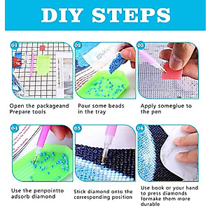 Diamond Art Kits for Adults Gnomes Diamond Painting Christmas Kits for Adults Beginners Round 5D Paint by Diamonds Gem Dots Art Gnomes Painting Crafts Kits Home Decor Gifts 12x16in (Christmas Gnomes)