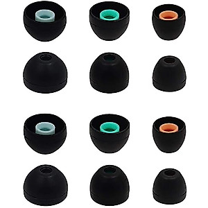 ALXCD Eartips Compatible with Sony WF-1000XM5 Earbuds, S/M/L 3 Sizes 6 Pairs Soft Silicone Ear Tips Earbuds Tips, Compatible with Sony WF-1000XM5 Silicon Earips XM5 6 Pairs Black sml