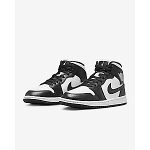 Jordan 1 Mid Women White/Black-Panda Mid DV0991-101 9.5