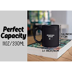 Onebttl Funny Book Lovers Color Changing Coffee Mug - Reading Magic Heat Changing Mug - Book Lovers Gifts for Women - Reading Gifts for Book Worms, Librarians, Readers - (Black)