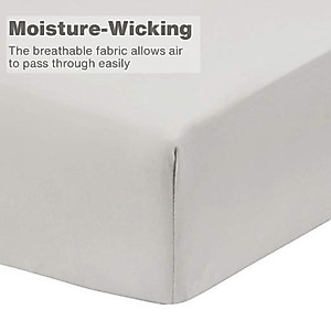 Everyday Kids 2-Pack Fitted Crib Sheets, 100% Soft Breathable Microfiber Baby Sheet, Fits Standard Size Crib Mattress 28in x 52in, Navy Nursery Sheet and Gray Nursery Sheet