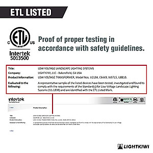 Lightkiwi W9715 300 Watt 120V AC to (12V-13V-14V-15V AC) Multi-Tap Low Voltage Outdoor Landscape Lighting Transformer, Weatherproof for Pathway Lights, Spotlight and Pool/Spa Lightings - ETL Listed