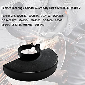 4-1/2 inch Grinder Guard Replacement for Makita 9557PB 9557NB GA4530 GA4534 9564P 9554NB BGA452 DGA452 DGA452RFE GA4534 BGA450 Angle Grinders, Part No. 122886-3, 135103-2
