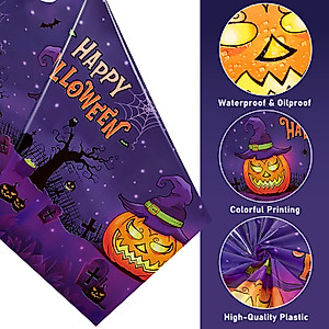 WERNNSAI Halloween Tablecloths 1 PC - Halloween Party Tablecloth Halloween Plastic Tablecloth 108" x54” Disposable Tablecloth Rectangular Tablecloth Waterproof Tablecloth Kids