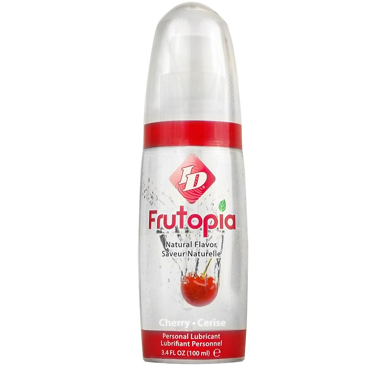ID Lubricants Frutopia Personal Lubricant - Cherry Flavored, Water Based Lube, 3.4 Fl Oz Bottle, Assorted
