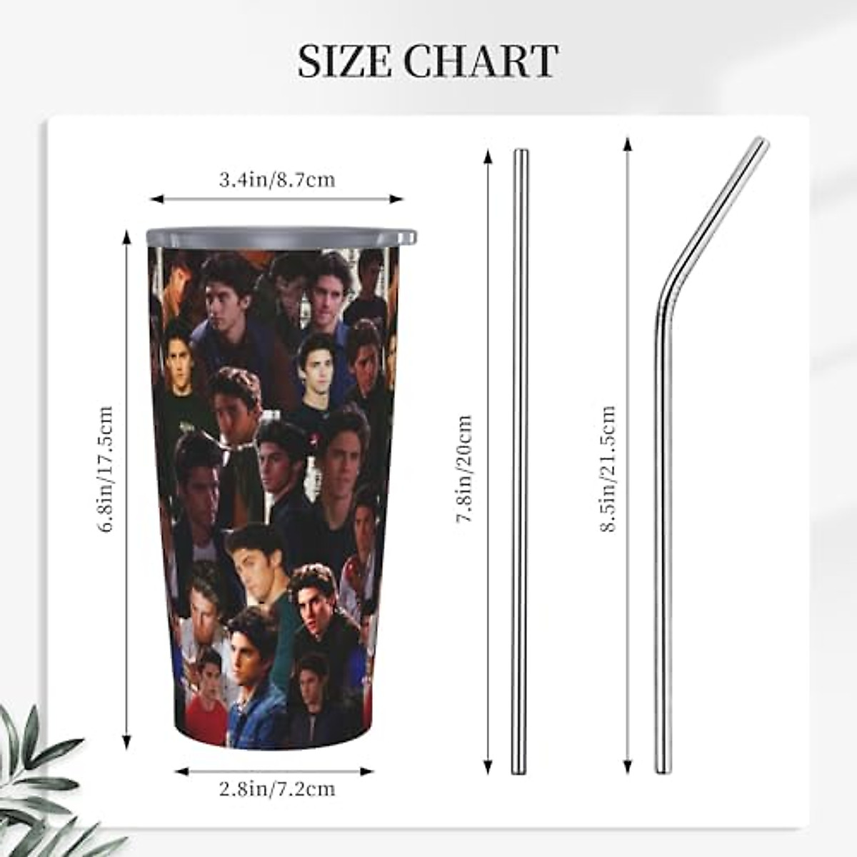 OAEWRE Milo Actors Ventimiglia Stainless Steel Mug Insulated Tumbler Coffee Mugs with Lids and Straw Double Wall Vacuum Cup 20oz