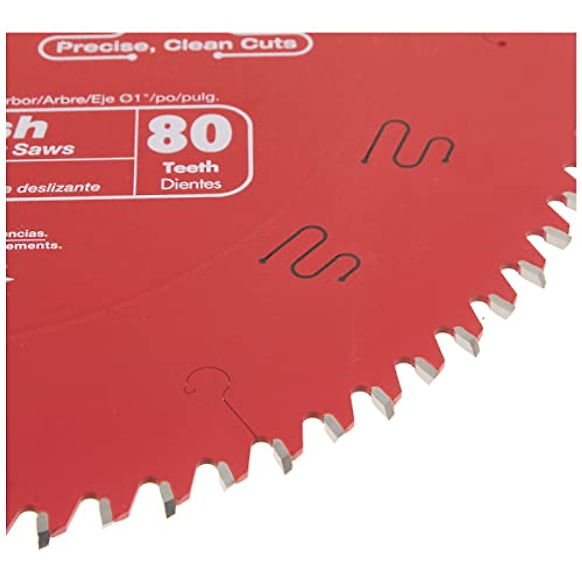 Freud D1280X Diablo 12-Inch 80 Tooth ATB Crosscutting Saw Blade with 1-Inch Arbor, Red