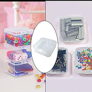 12 Pcs Bead Storage Containers Plastic Beads Storage Boxes with Strong Lids Clear Storage Boxes for Storing and Carrying Beads Coins Jewelry Pills