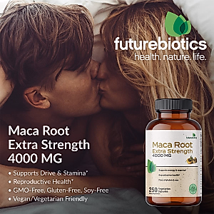 Futurebiotics Maca Root Extra Strength 4000 MG Supports Energy, Stamina & Reproductive Health, Non-GMO, 120 Vegetarian Capsules