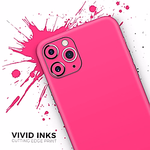 Design Skinz Solid Pink V2 - DesignSkinz Protective Vinyl Decal Wrap Skin Cover Compatible with The Apple iPhone 11 Pro (Full-Body, Screen Trim & Back Glass Skin)