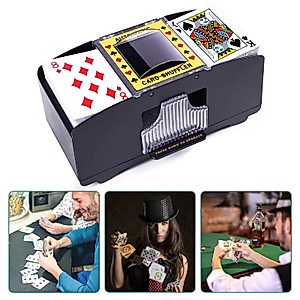Rareidel Automatic Card Shuffler 2 Deck, Battery Operated Card Dealer Machine, Electric Casino Card Shuffler for UNO, Blackjack, Texas Hold'em, Home Card Games