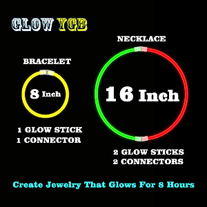 Glow Sticks 207Pcs Bulk Party Pack 8” Glow In The Dark Sticks Glow Party Supplies Bracelets And Glow Eyeglasses And Necklaces Earrings Favors For You... (207PCS)