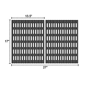 SafBbcue 17-Inch Heavier Grates for Nexgrill Replacement Parts 720-0830H 720-0830D Nexgrill 720-0888N Replacement Parts 4 Burner Nexgrill Parts, Cast Iron -2 Pack
