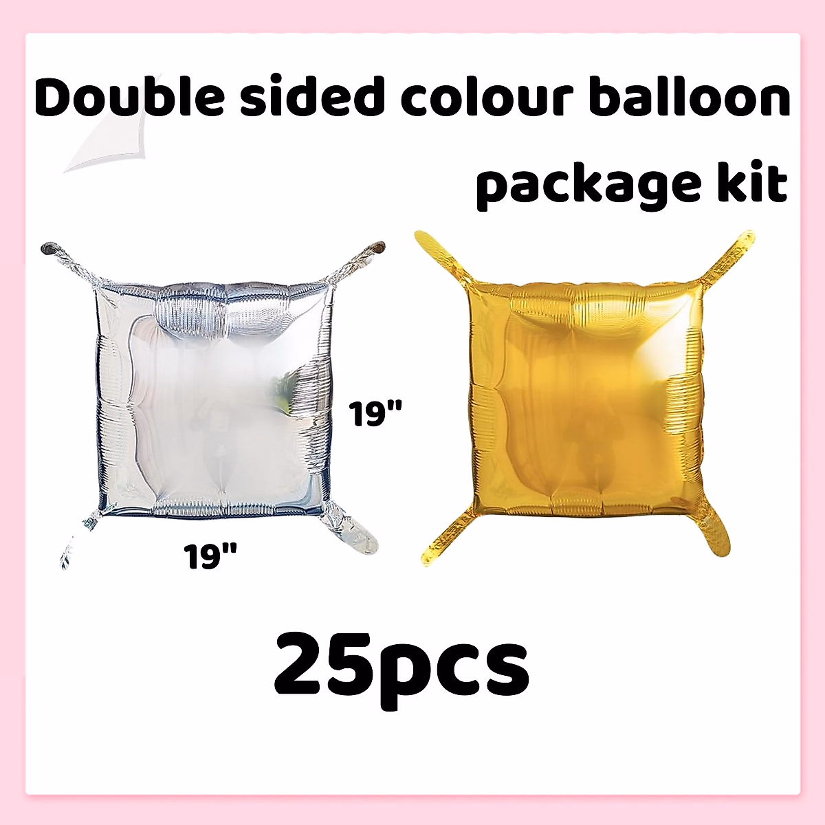 Orgnafey Square Foil Metallic Silver Balloons Wall Tunnel Flat Double Sided Mylar Chrome Silver Balloon Arch Garland Kit Christmas Wedding Graduation Engagement Disco Party Background Decorations