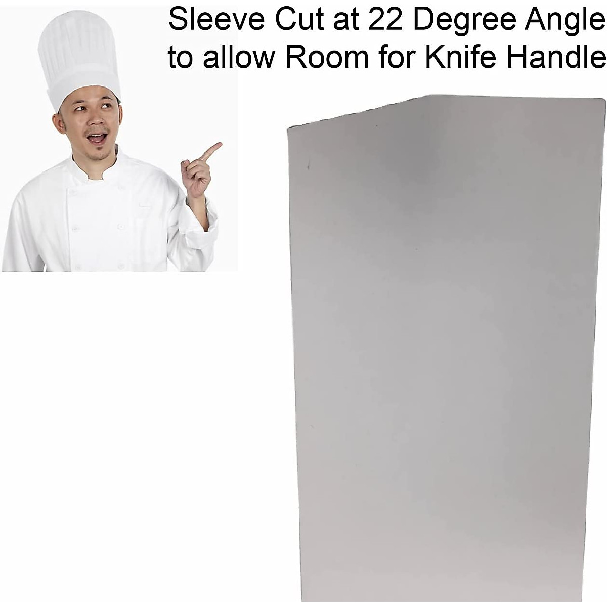 Knife Sleeves for 8" Chef Knives - 10 Pack - 8.5 in. X 2 9/16 in. - Safely Transport and Store Kitchen Knives - Cardboard Knife Sleeves for 8" Chef Knives