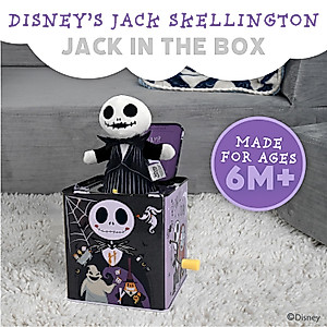 KIDS PREFERRED Disney Baby The Nightmare Before Christmas Jack Skellington Classic Jack in The Box Musical Toys for Babies and Toddlers, 5 Inches