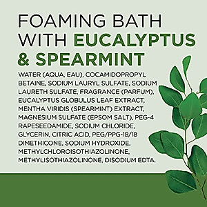 Dr Teal's Foaming Bath with Pure Epsom Salt, Relax & Relief with Eucalyptus & Spearmint, 34 fl oz (Packaging May Vary)