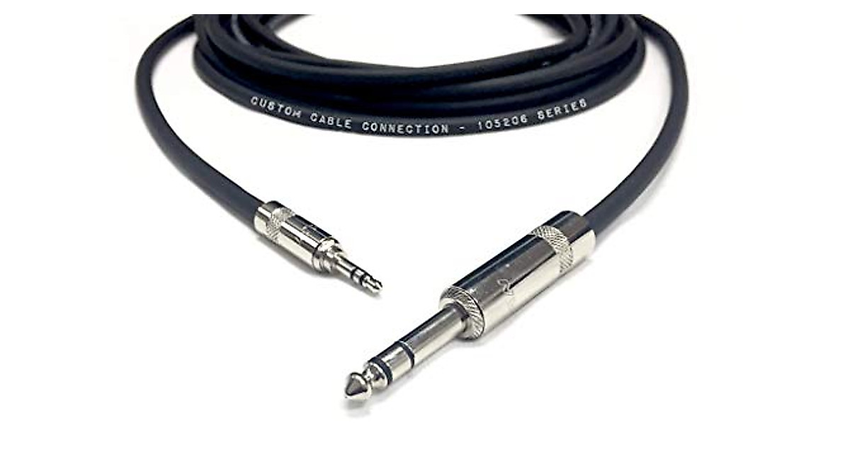 1 Foot Pro Audio TRS to TRS Cable - Custom Cable Connection