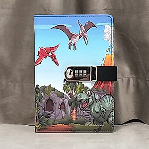 Notebooks Password Lock Journal Locked Diary Metal Digital Locking Diary Notepad Book A5 22cmx15cmx2. 7cm 260 Page Journal Diary (Color : Blue)