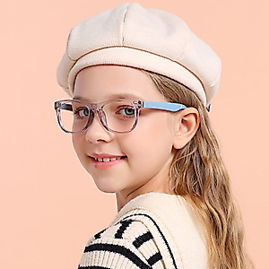 FANNYGO 3 Pack kids Blue Light Blocking Glasses For Girls And Boys Computer Blue Light Blocking Glasses For Age 3-9 (Black + Dark blue + Light blue)